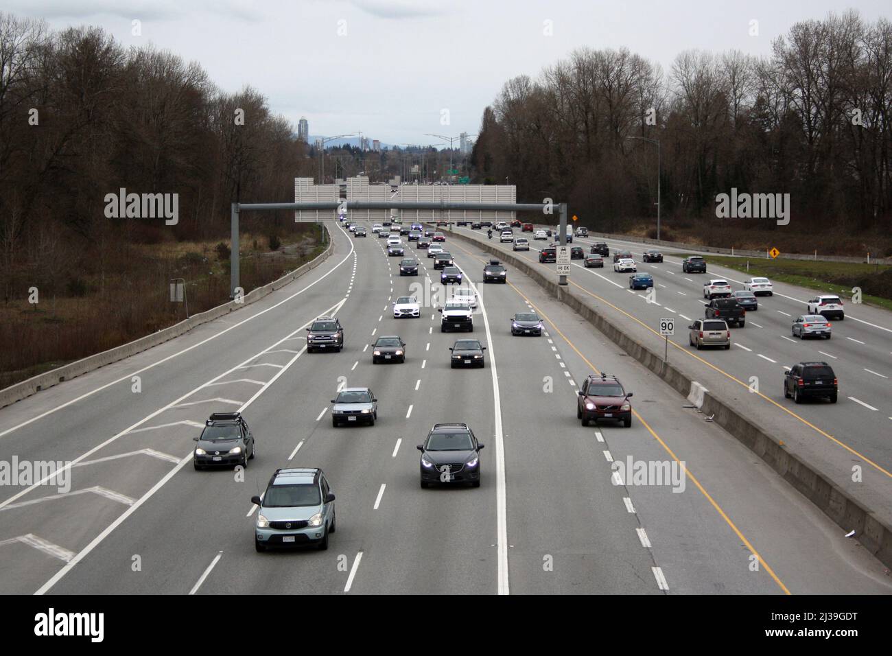 A view of cars on a highway in Burnaby, Canada Stock Photo - Alamy