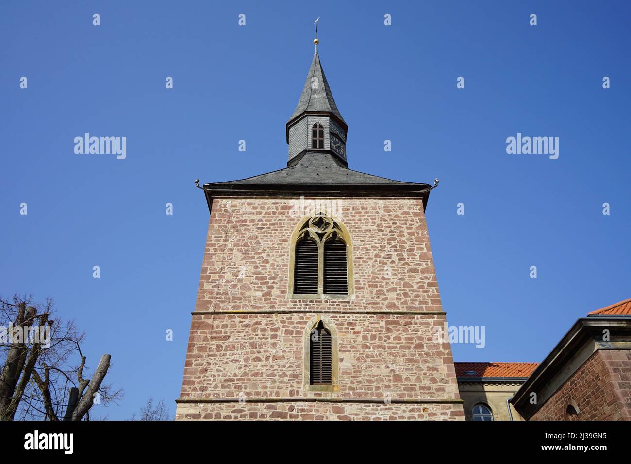A view of a church under the blue sky Stock Photo - Alamy