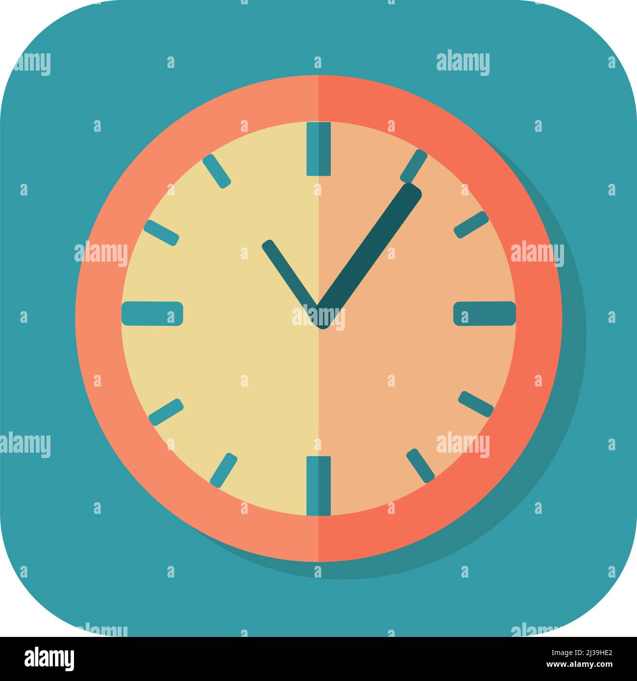 Abstract clock button icon on white background - Vector illustration ...