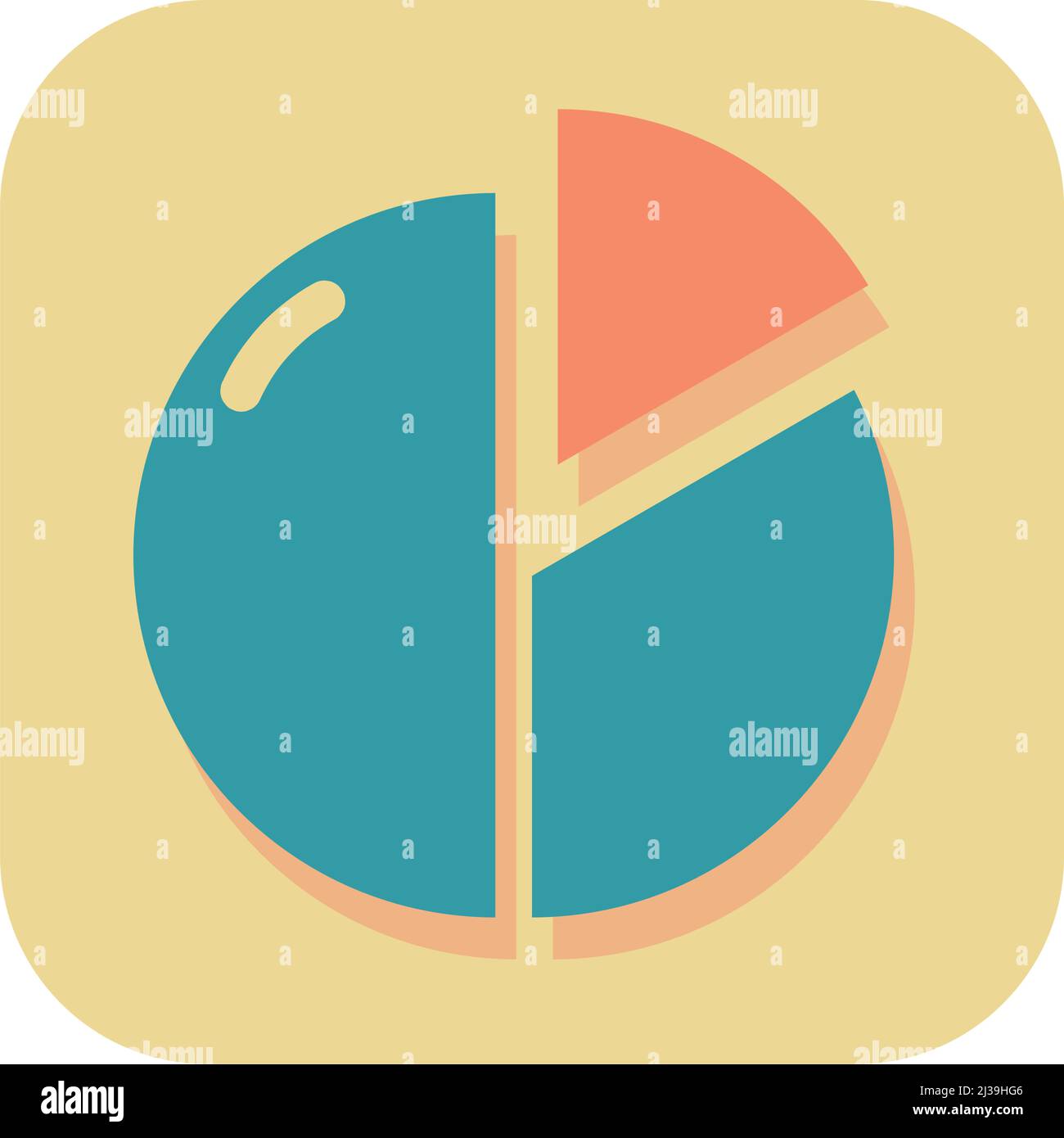 Abstract Button Statistic Circle Icon On White Background Vector Illustration Stock Vector