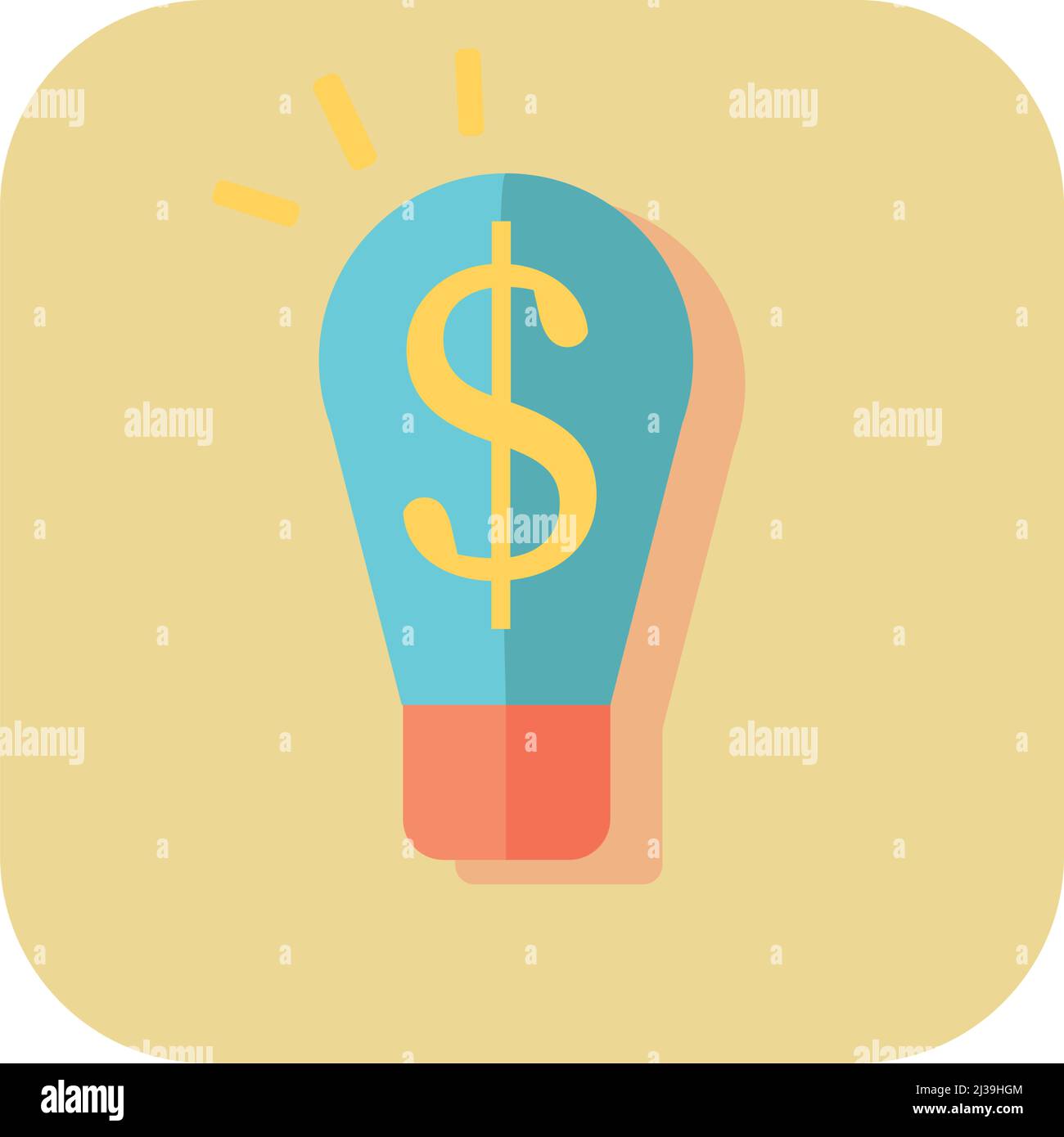 Abstract button icon light bulb saving energy on white background ...