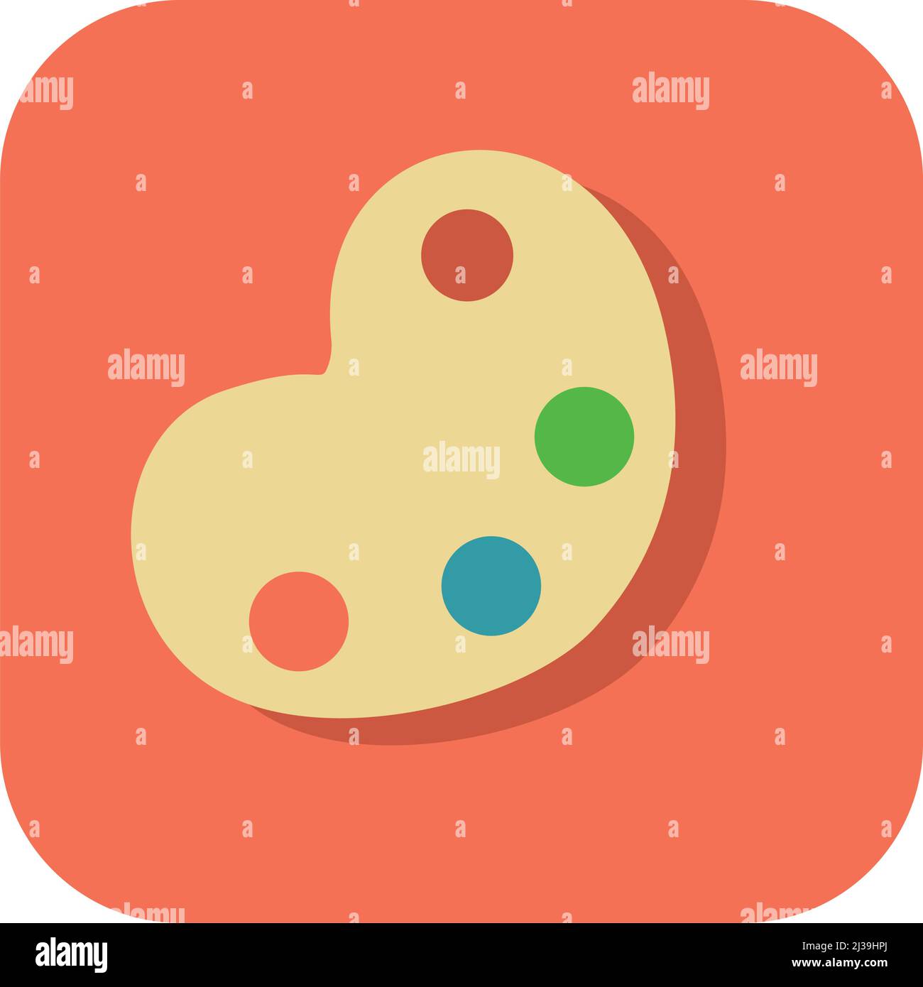 Abstract button palette icon on white background - Vector illustration ...