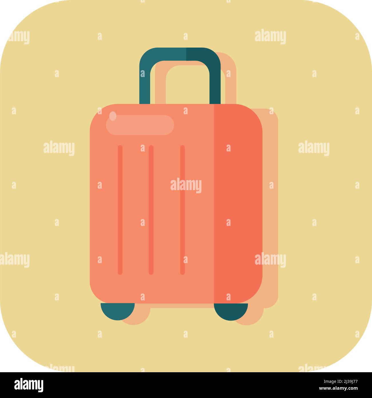 Abstract button travel suitcase icon on white background - Vector ...