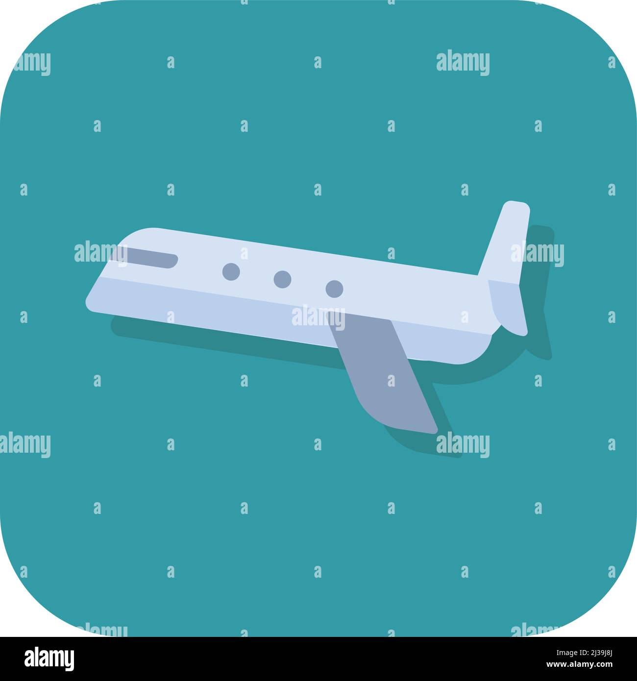 Airplane abstract button icon on white background - Vector illustration ...