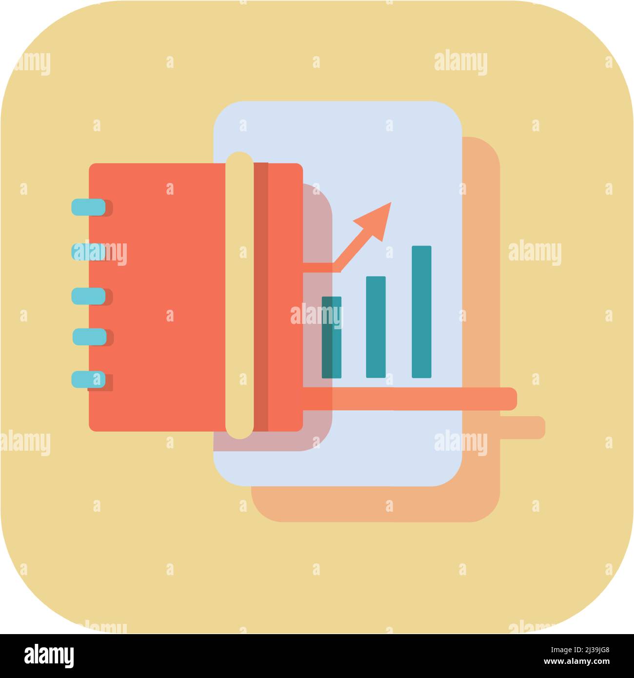 Abstract Button Icon Statistical Graph On White Background Vector Illustration Stock Vector