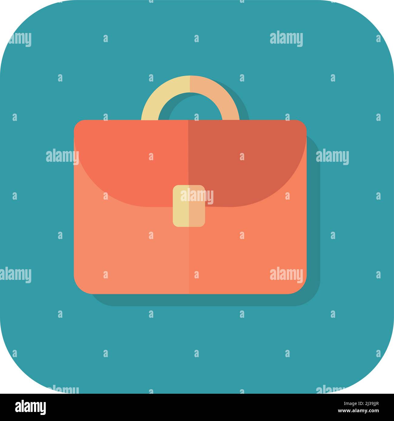 Briefcase abstract button icon on white background - Vector illustration Stock Vector Image ...