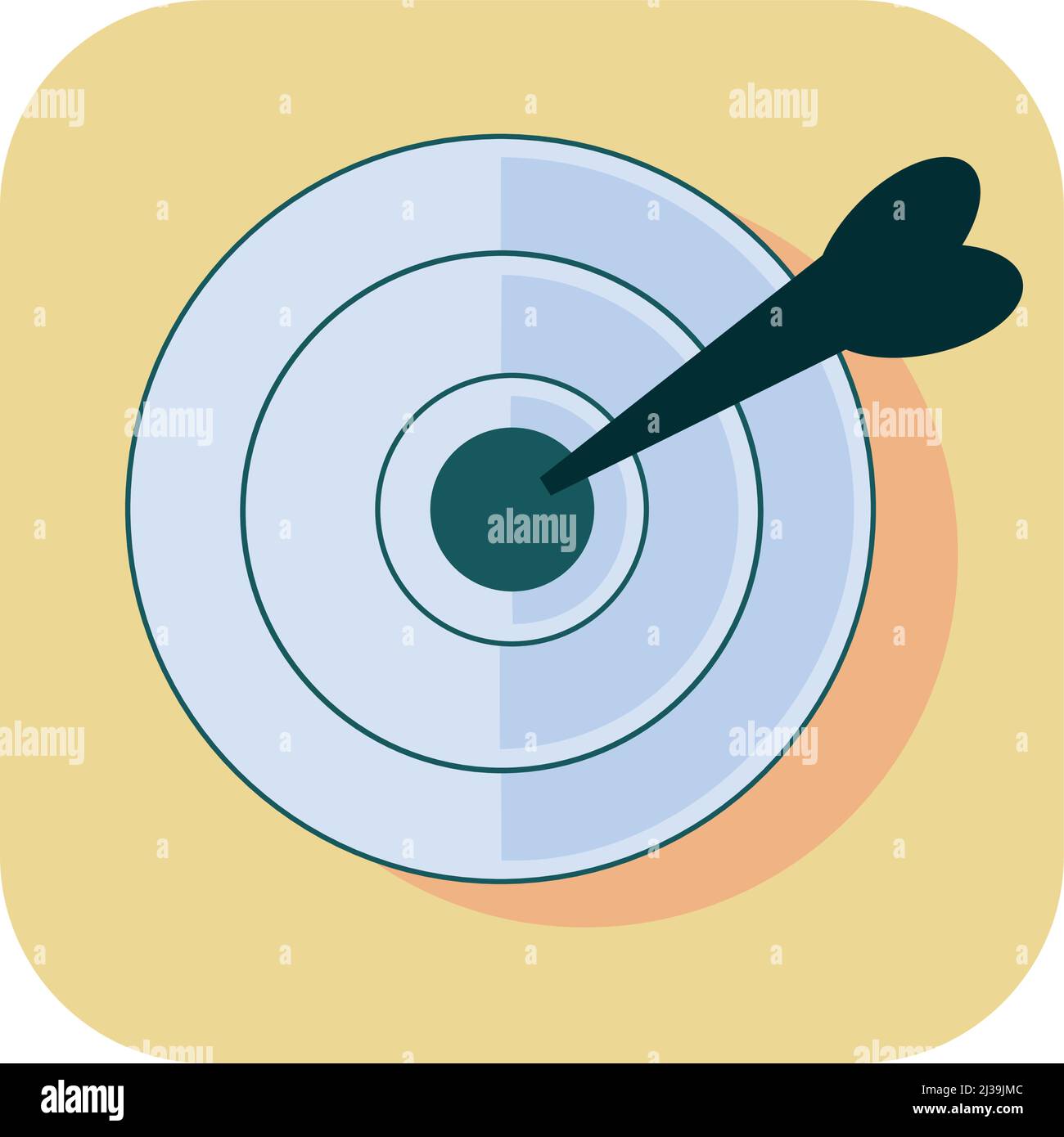 Abstract button icon target on white background - Vector illustration ...