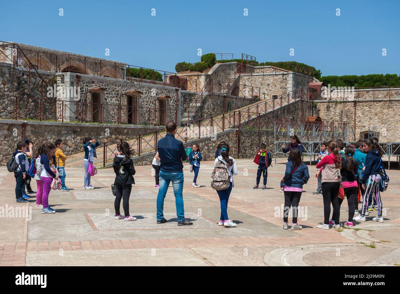 Children visiting archeological site hi-res stock photography and ...
