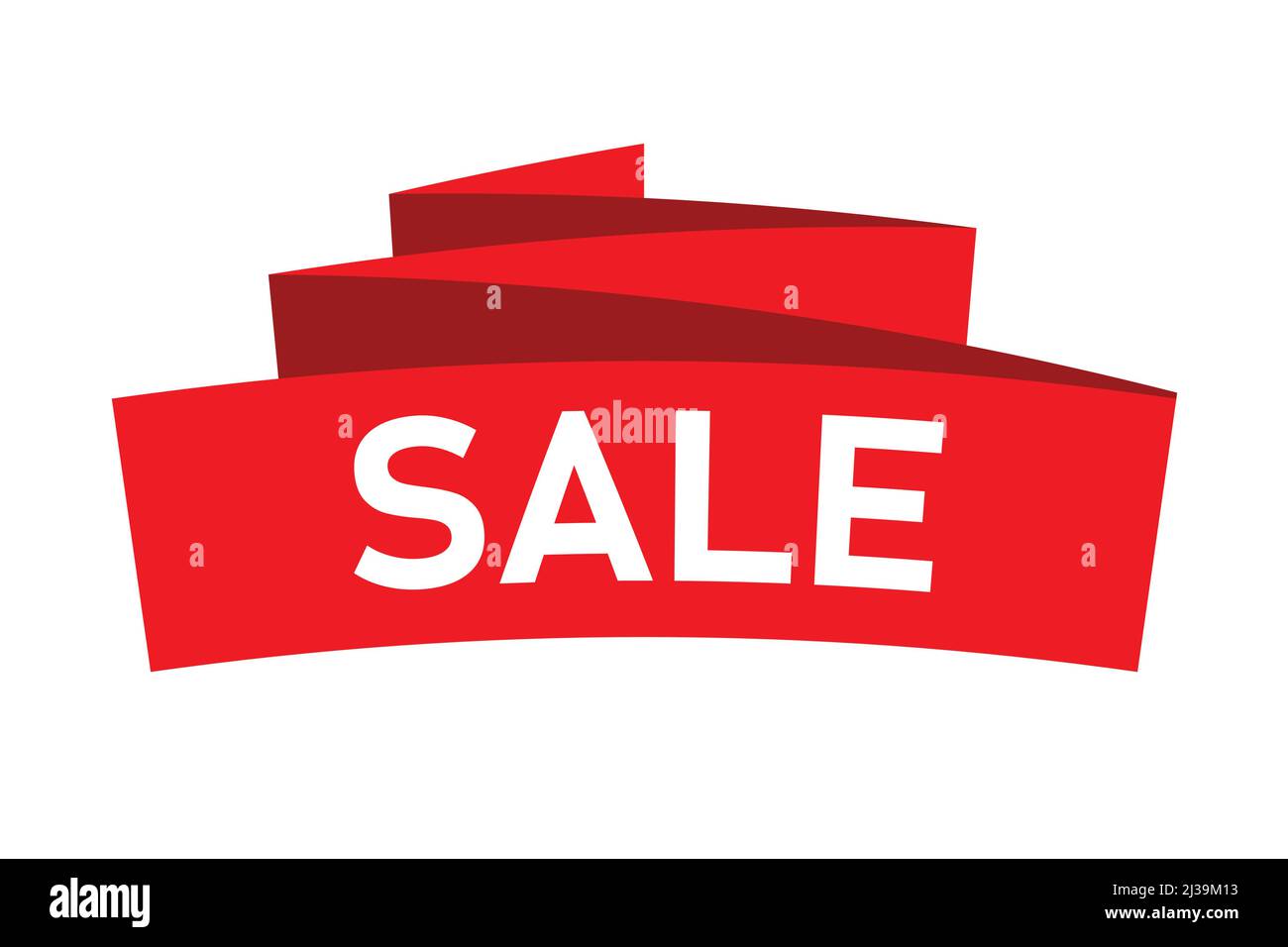 Sale - red folded ribbon banner Stock Vector Image & Art - Alamy