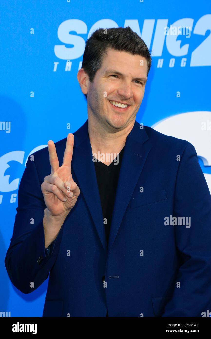 LOS ANGELES - APR 5: Jeff Fowler at the Sonic The Hedgehog 2 LA ...