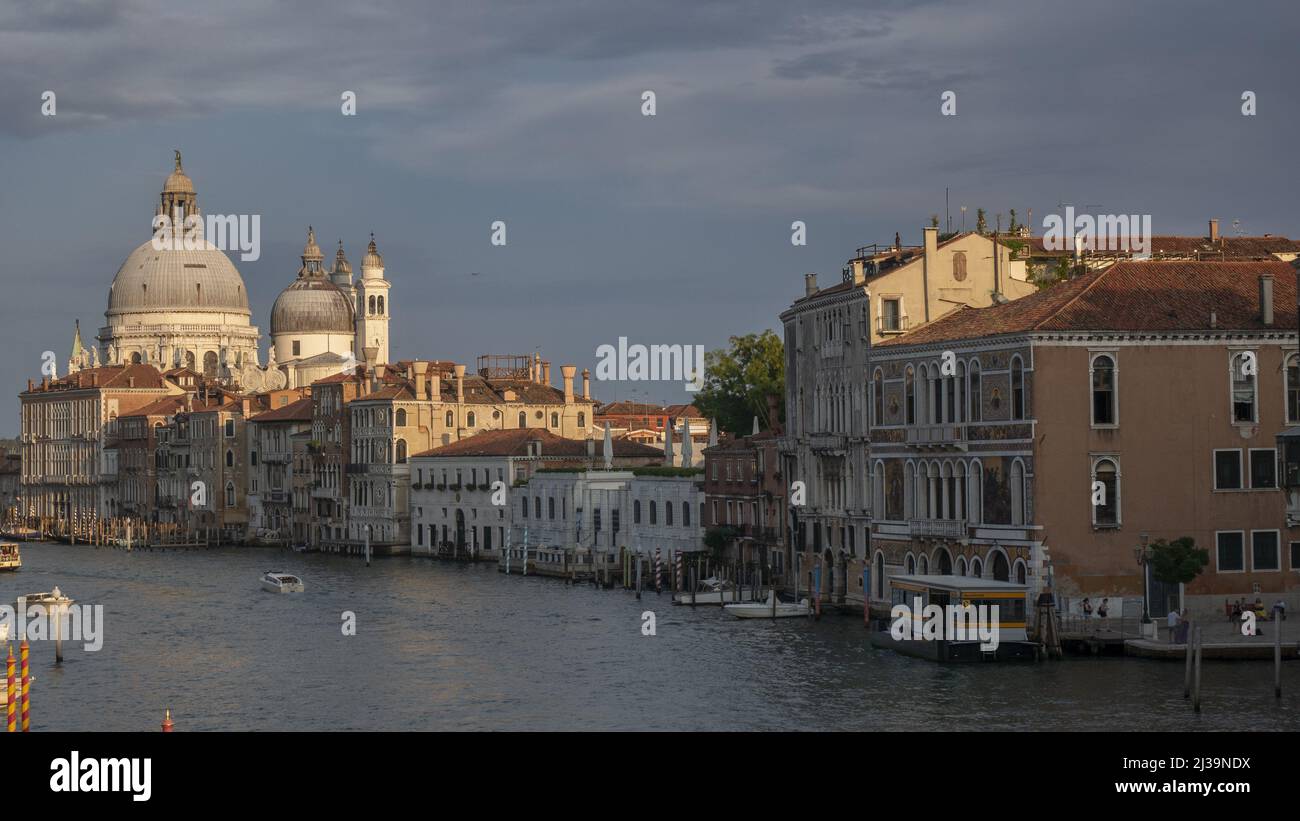 A scenic view of Venice with channels and picturesque buildings, the ...