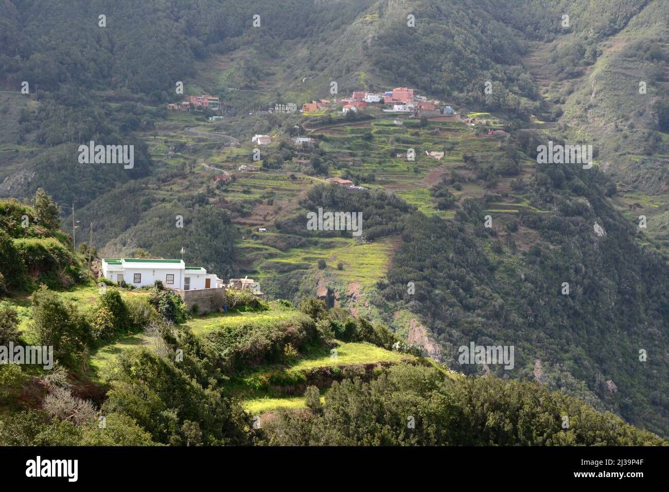 The Spanish village of Las Carboneras in the Anaga Mountains of ...
