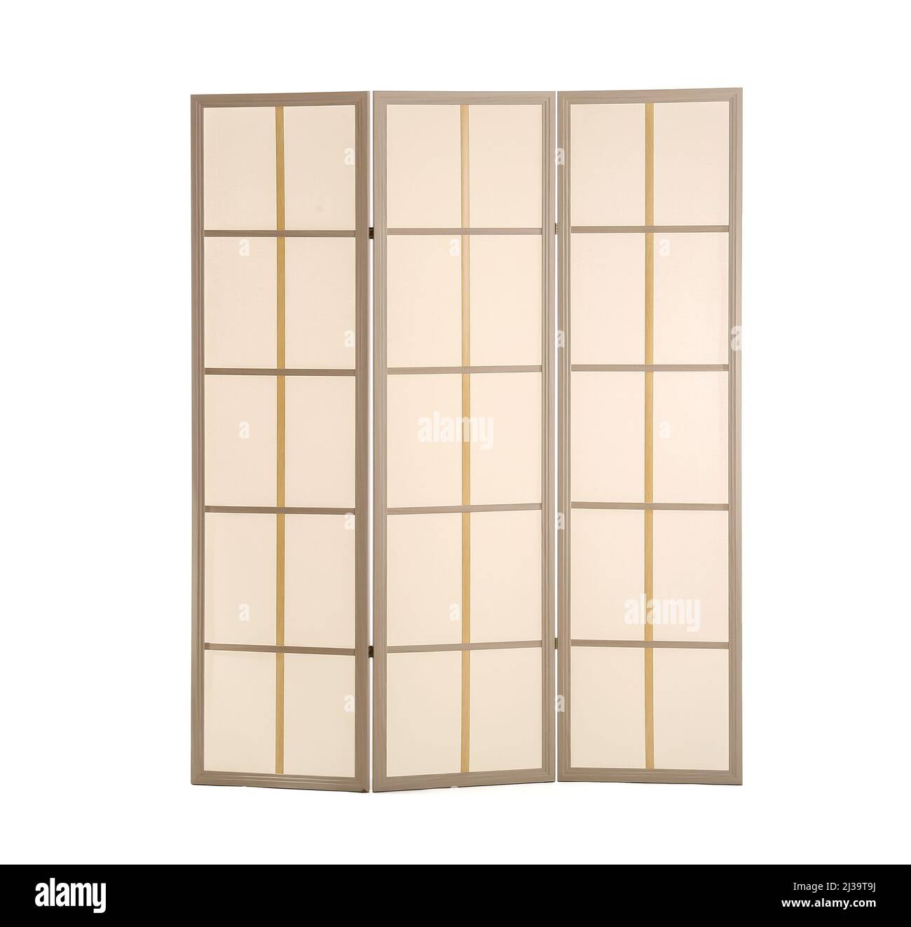 Stylish folding screen on white background Stock Photo - Alamy