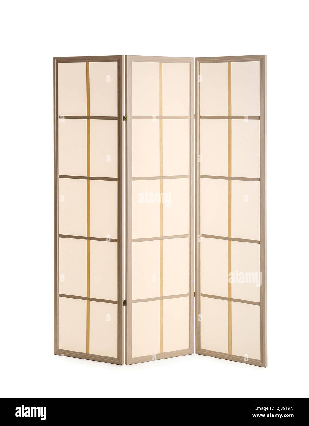 Stylish folding screen on white background Stock Photo - Alamy