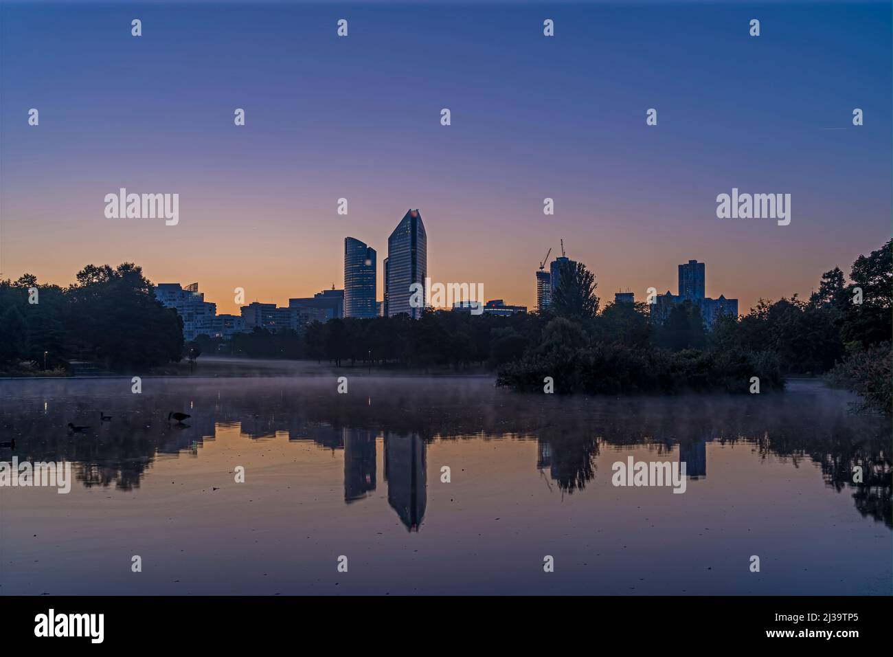 Golden Hour in Paris at Sunset With Eiffel Tower and Seine River Trees ...