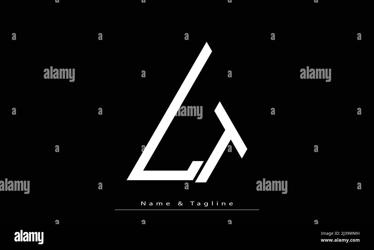 Lt initials logo Black and White Stock Photos & Images - Alamy