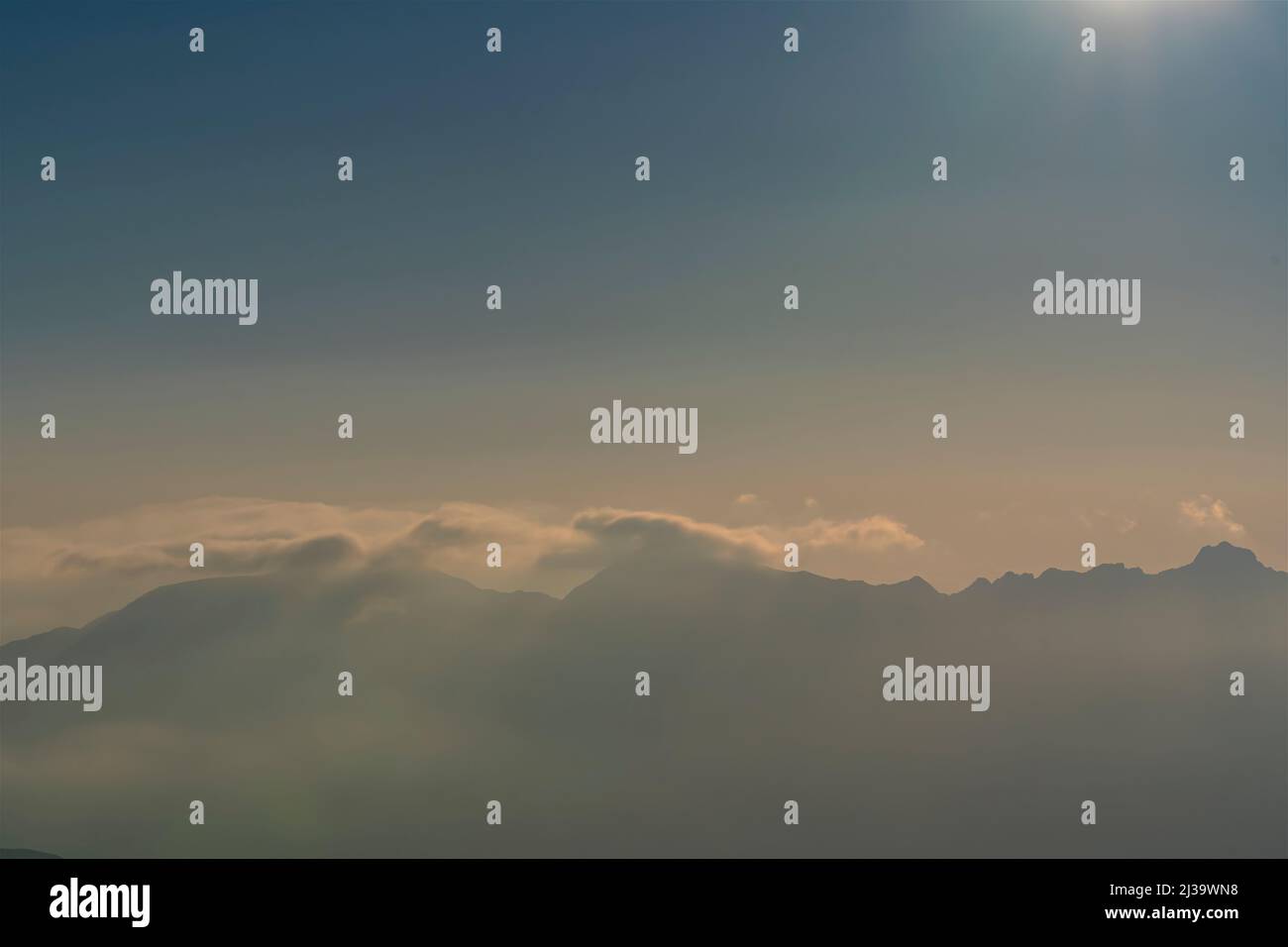 Blue Sky and French Alps Mountains in the Morning in a Sunny Day Stock ...