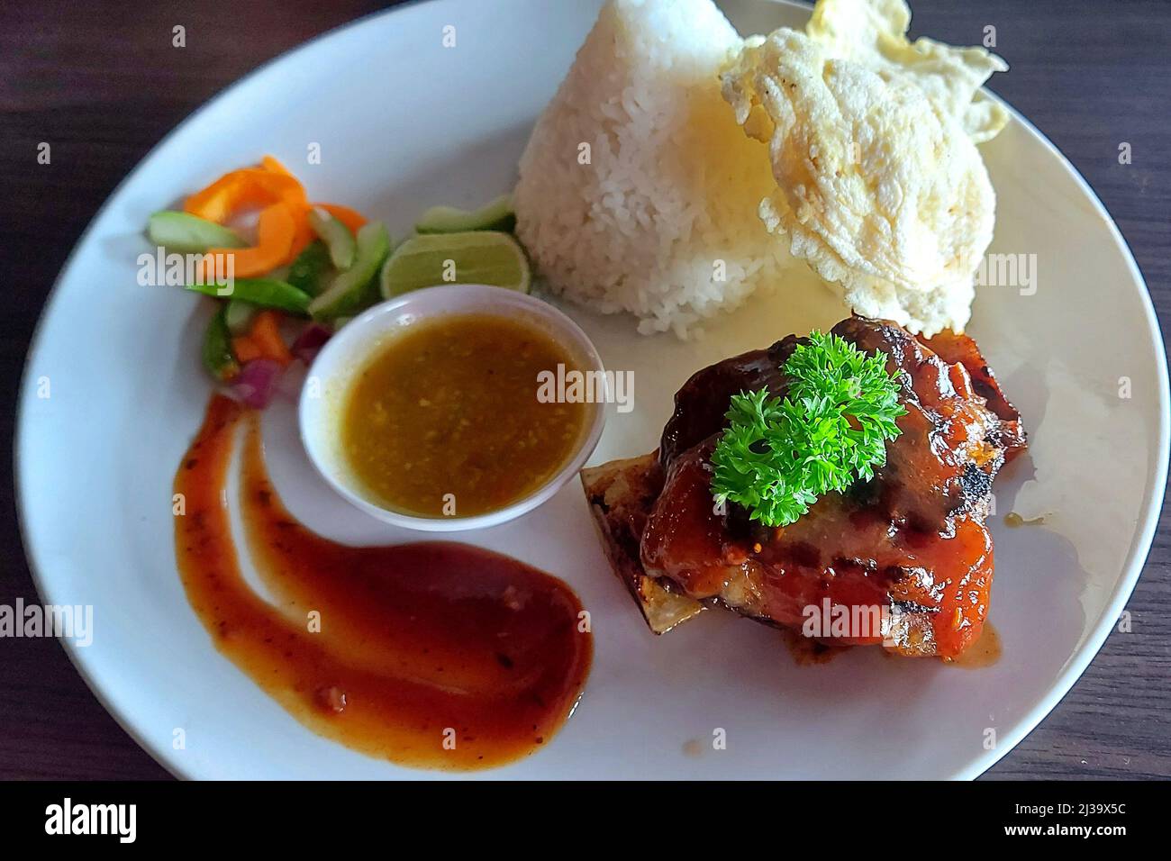 Nasi Iga Bakar, Grilled Rib and Rice at Pawon Pitoe Cafe, Bandung ...