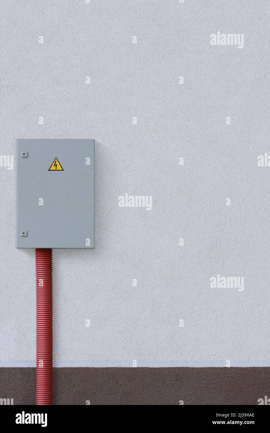 Power distribution wiring switchboard panel outdoor unit, grey ...