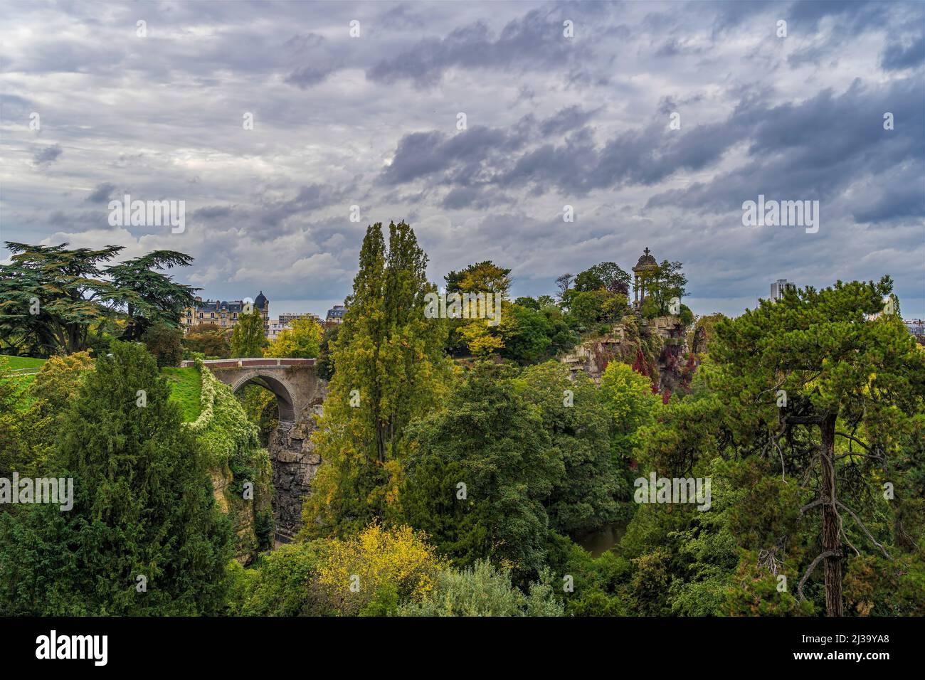 Nature Place in Paris at Day Under Cloudy Sky Trees Stock Photo - Alamy