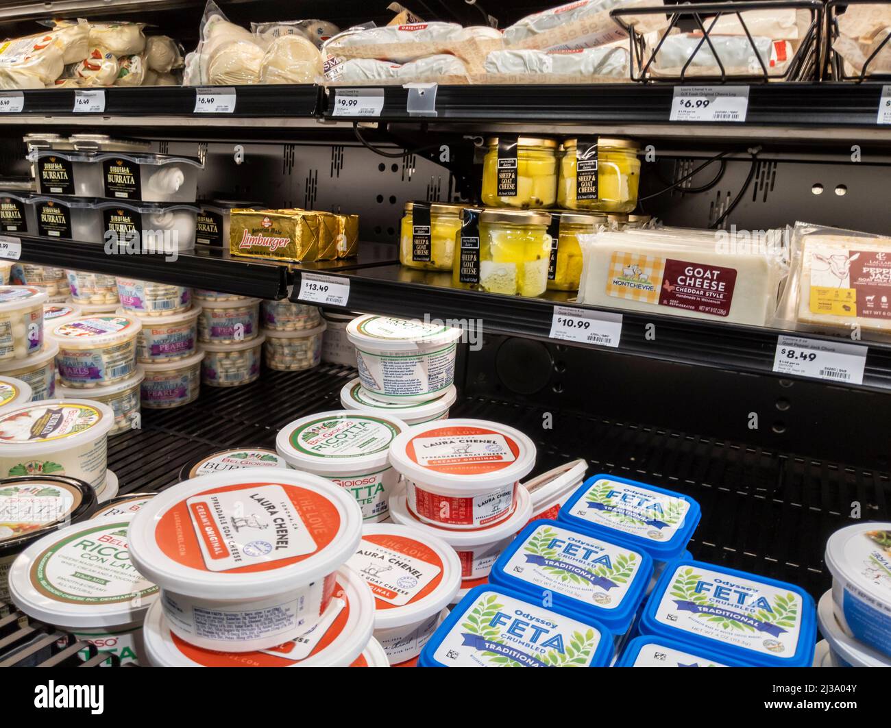 Supermarket cheese display hi-res stock photography and images - Alamy