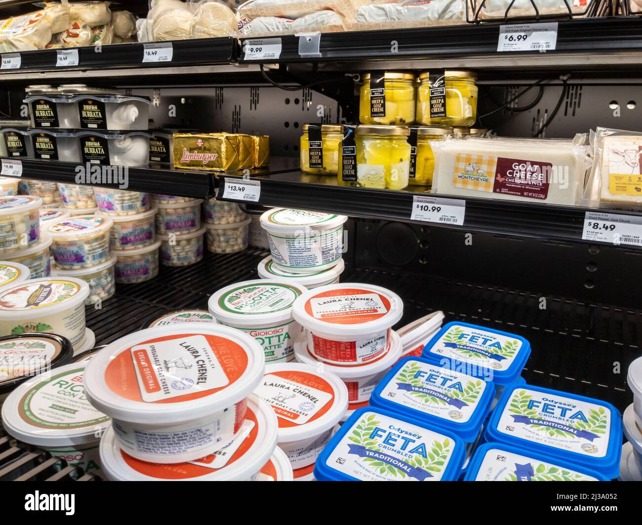 Supermarket cheese display hi-res stock photography and images - Alamy
