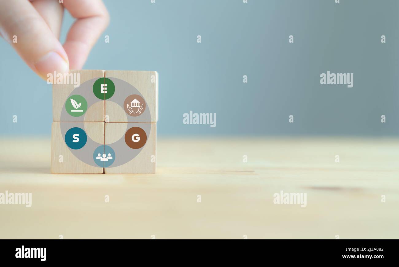 ESG concept of environmental, social and governance. Sustainable ...