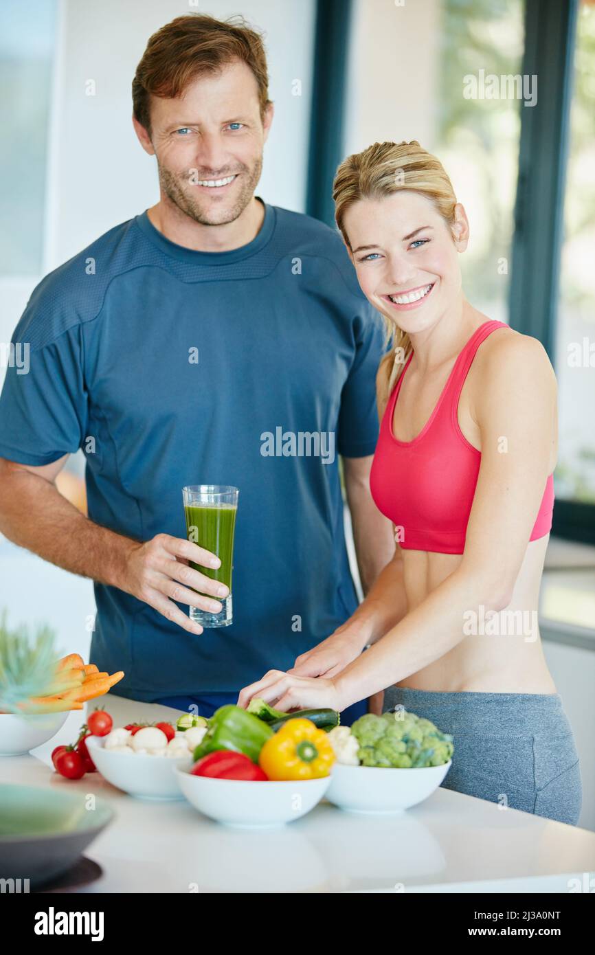 The healthier you are, the happier you feel. Portrait of a couple ...