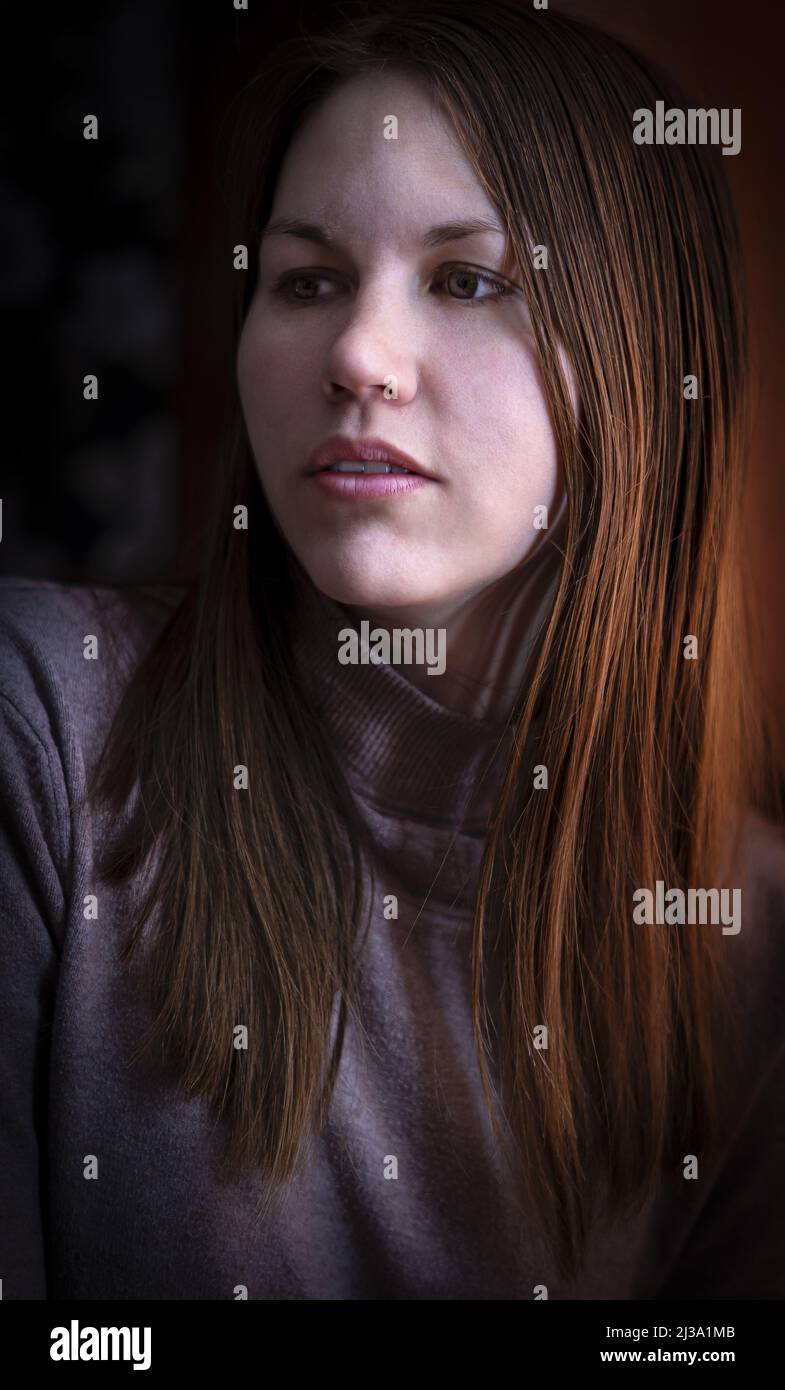 Attractive young woman ginger hair hi-res stock photography and images ...