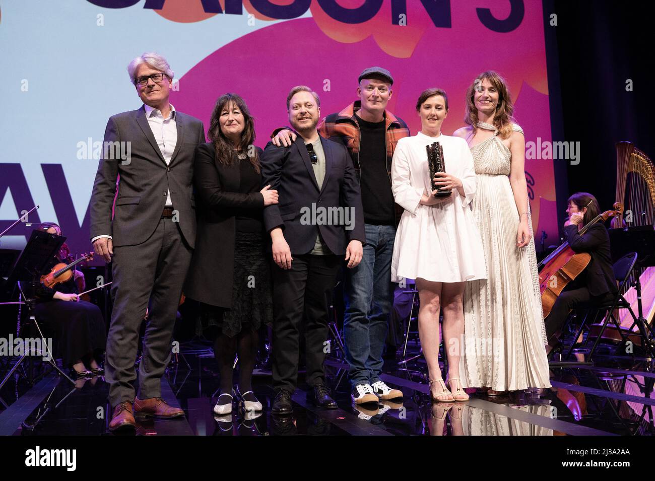 Cannes, France. April 06, 2022, Nicola Merola, Marie-Eve Pelletier ...