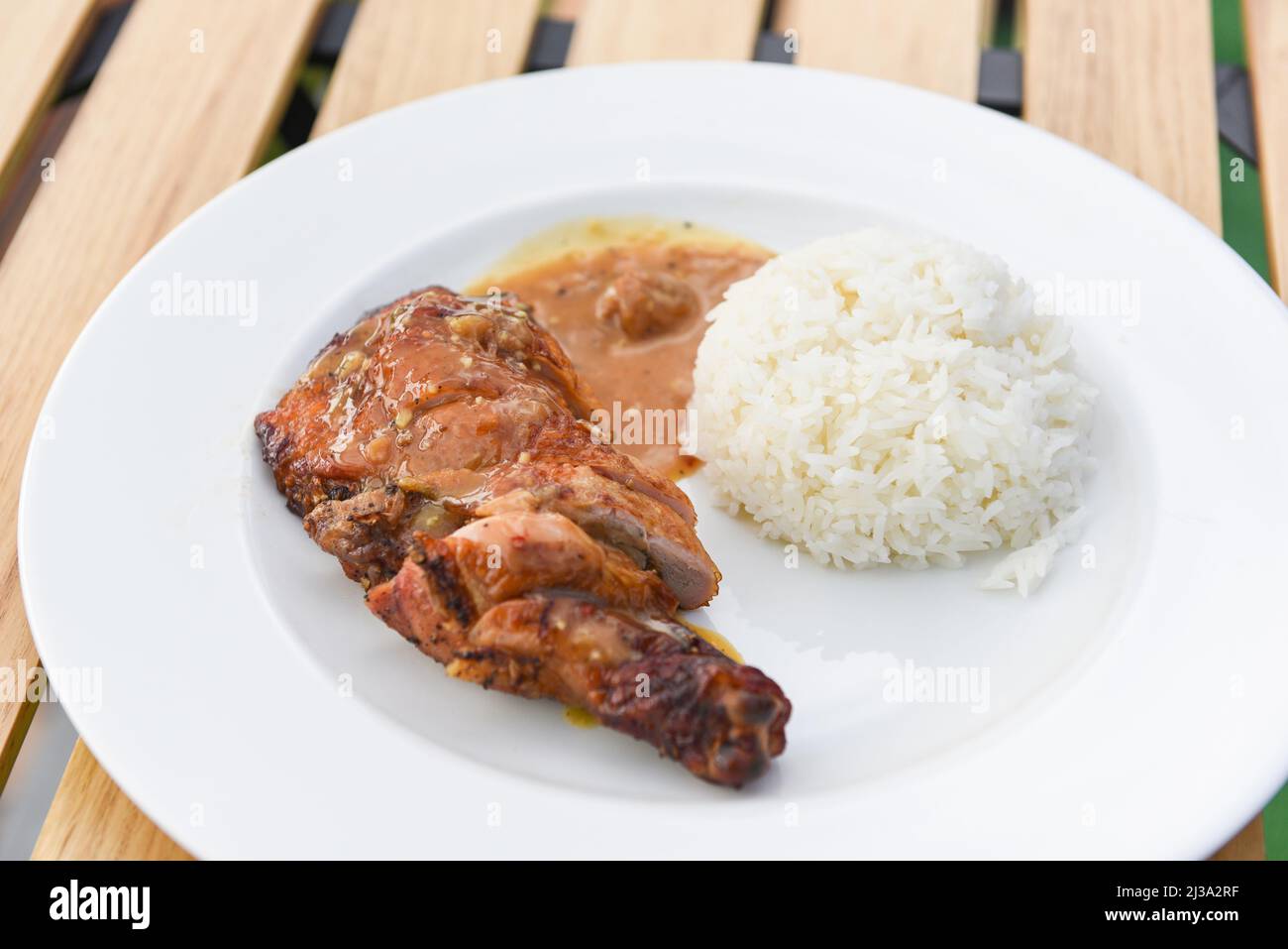 Grilled Chicken With White Rice