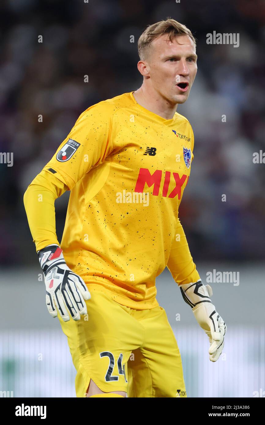 Ajinomoto Stadium, Tokyo, Japan. 6th Apr, 2022. Jakub Slowik (FC Tokyo ...