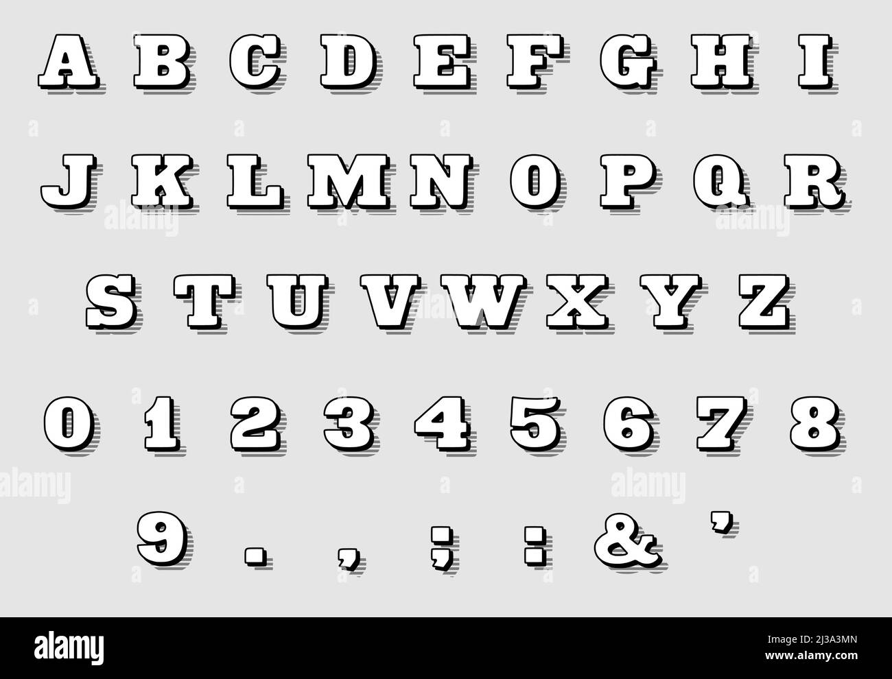 Editable text effect vector art Black and White Stock Photos & Images ...