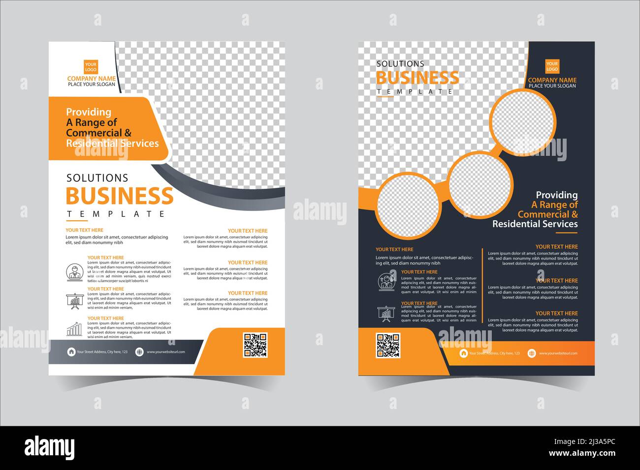 Orange color Cover Designs for Annual reports, Presentations, Leaflet ...