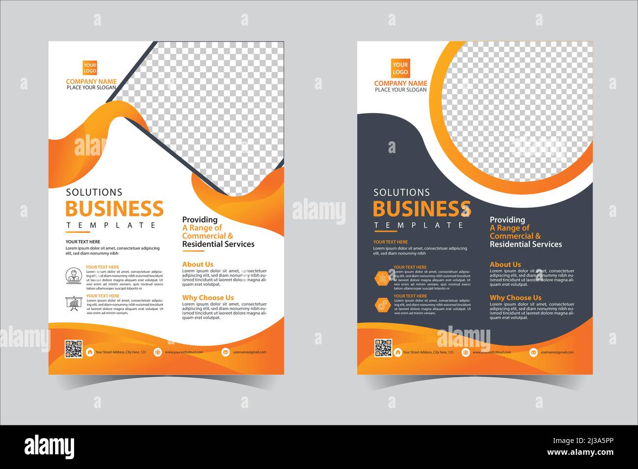 Orange color Cover Designs for Annual reports, Presentations, Leaflet ...