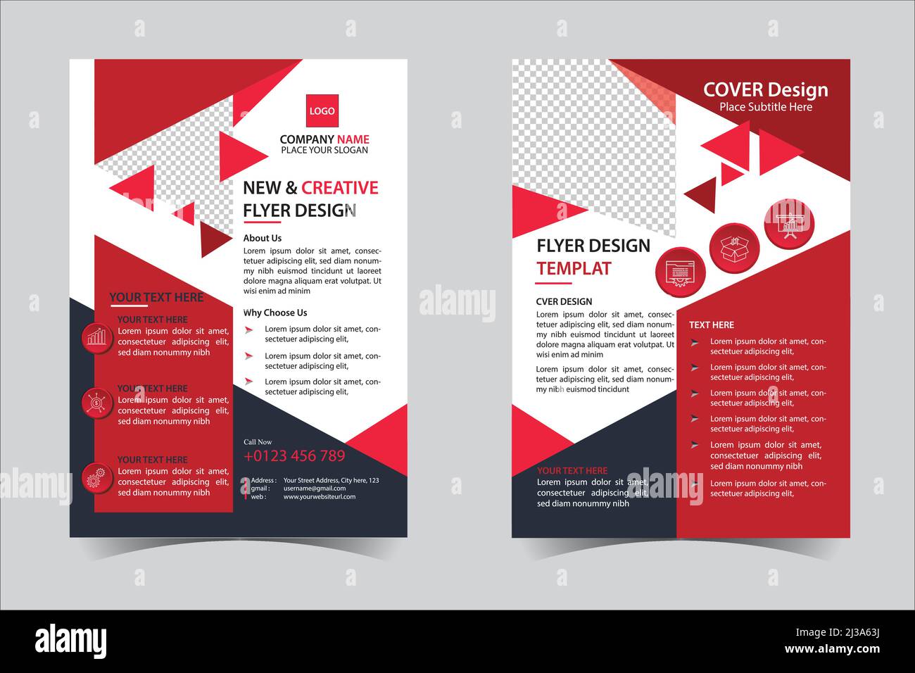 Red color Cover Designs for Annual reports, Presentations, Leaflet ...