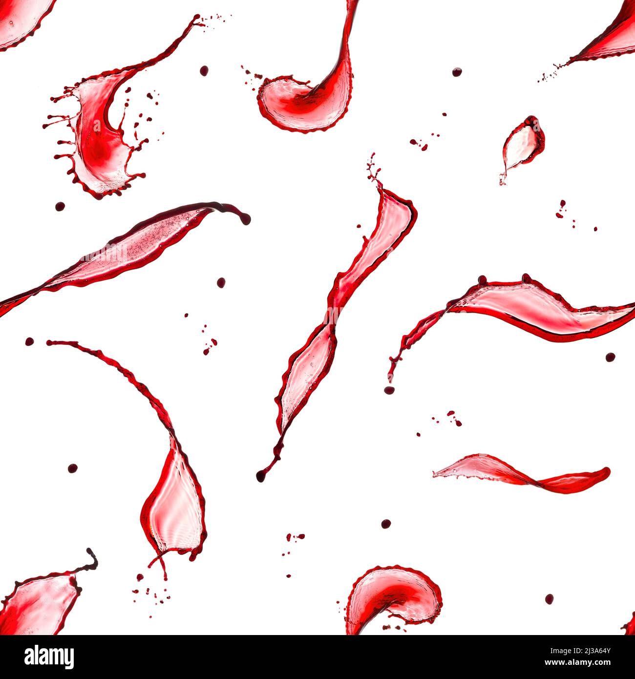 Seamless pattern of red wine splashes on white background Stock Photo ...