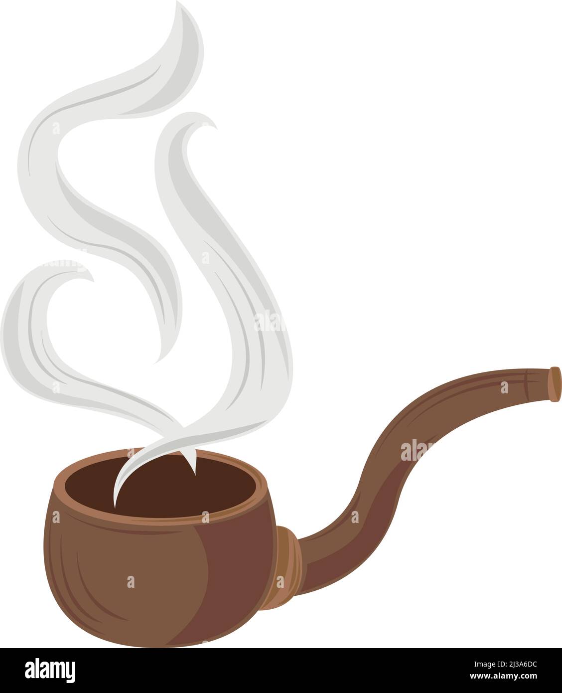 Wooden pipe smoking icon cartoon hi-res stock photography and images ...
