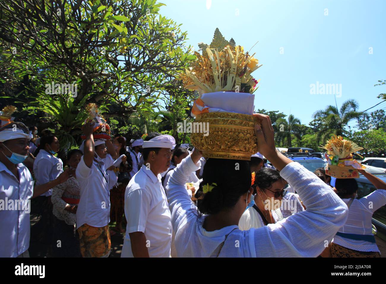 Ceremony at Pura Goa Lawah or Goa Lawah Bat Cave Temple in Goa Lawah ...