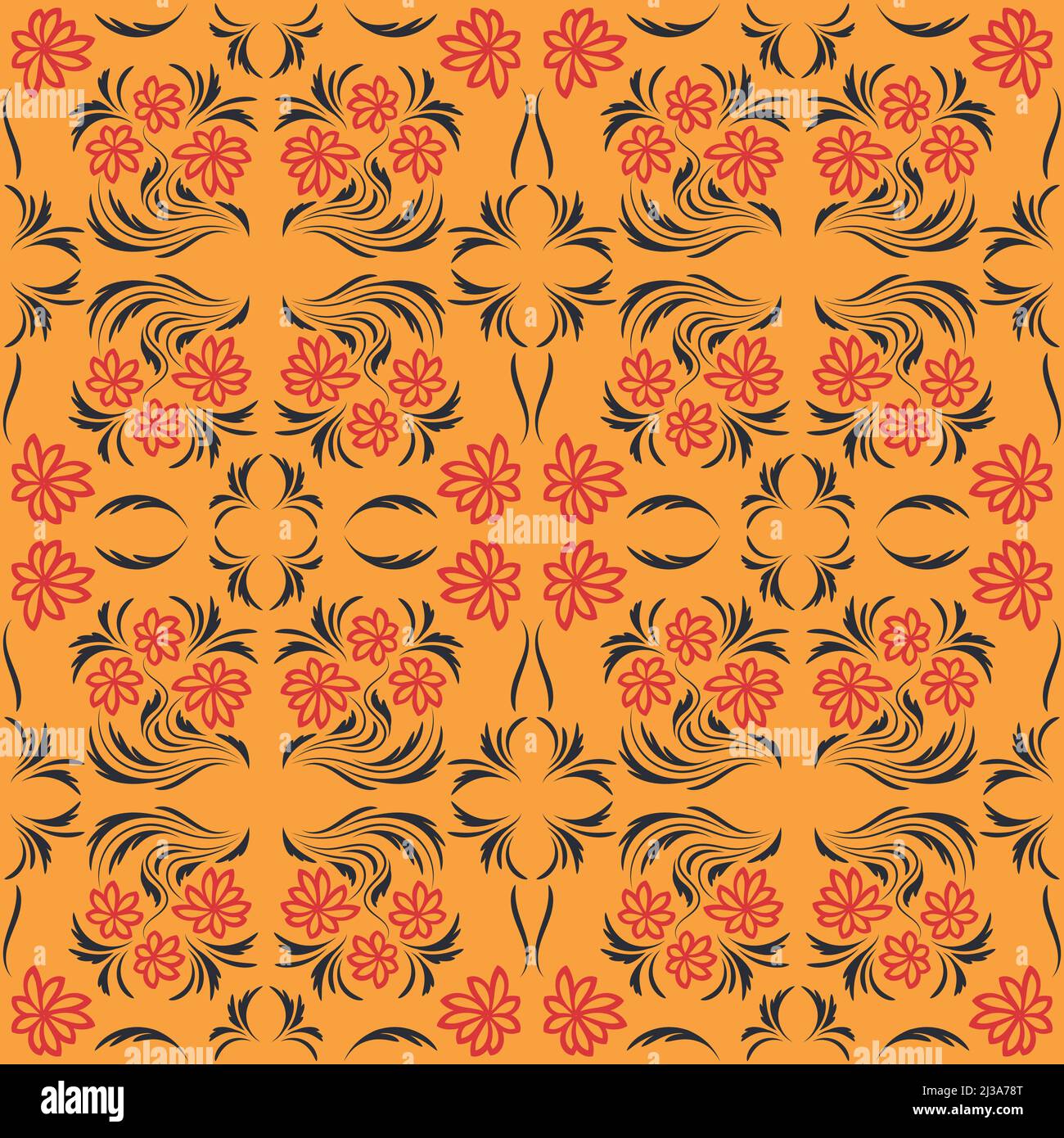 Folk flowers print Floral pattern Ethnic art Stock Vector Image & Art ...
