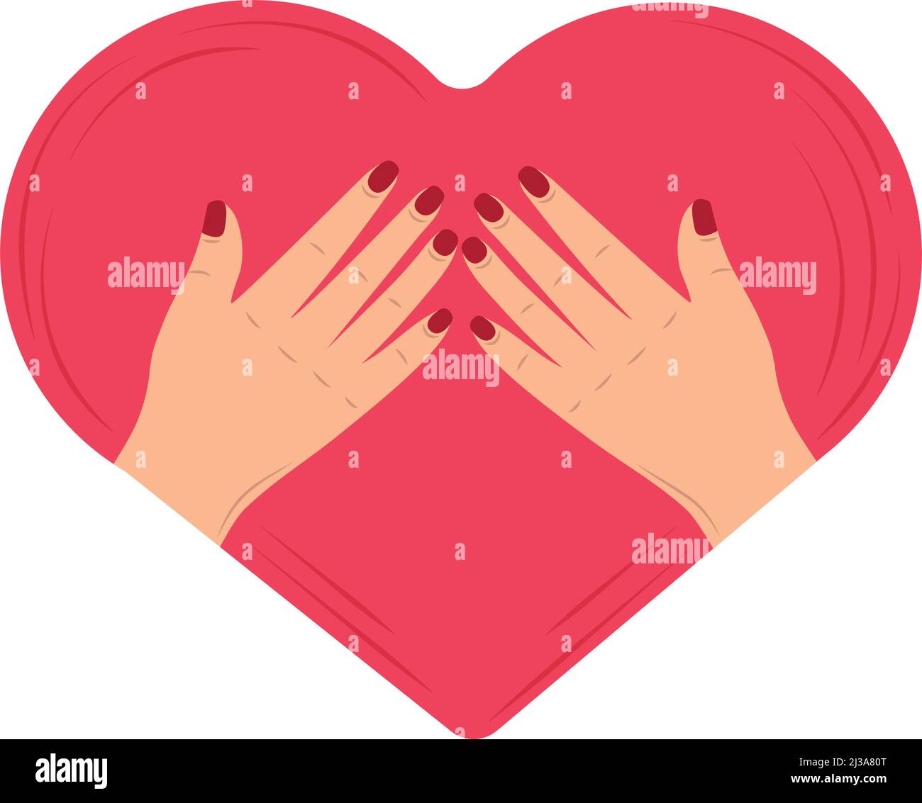 female hands in heart Stock Vector Image & Art - Alamy