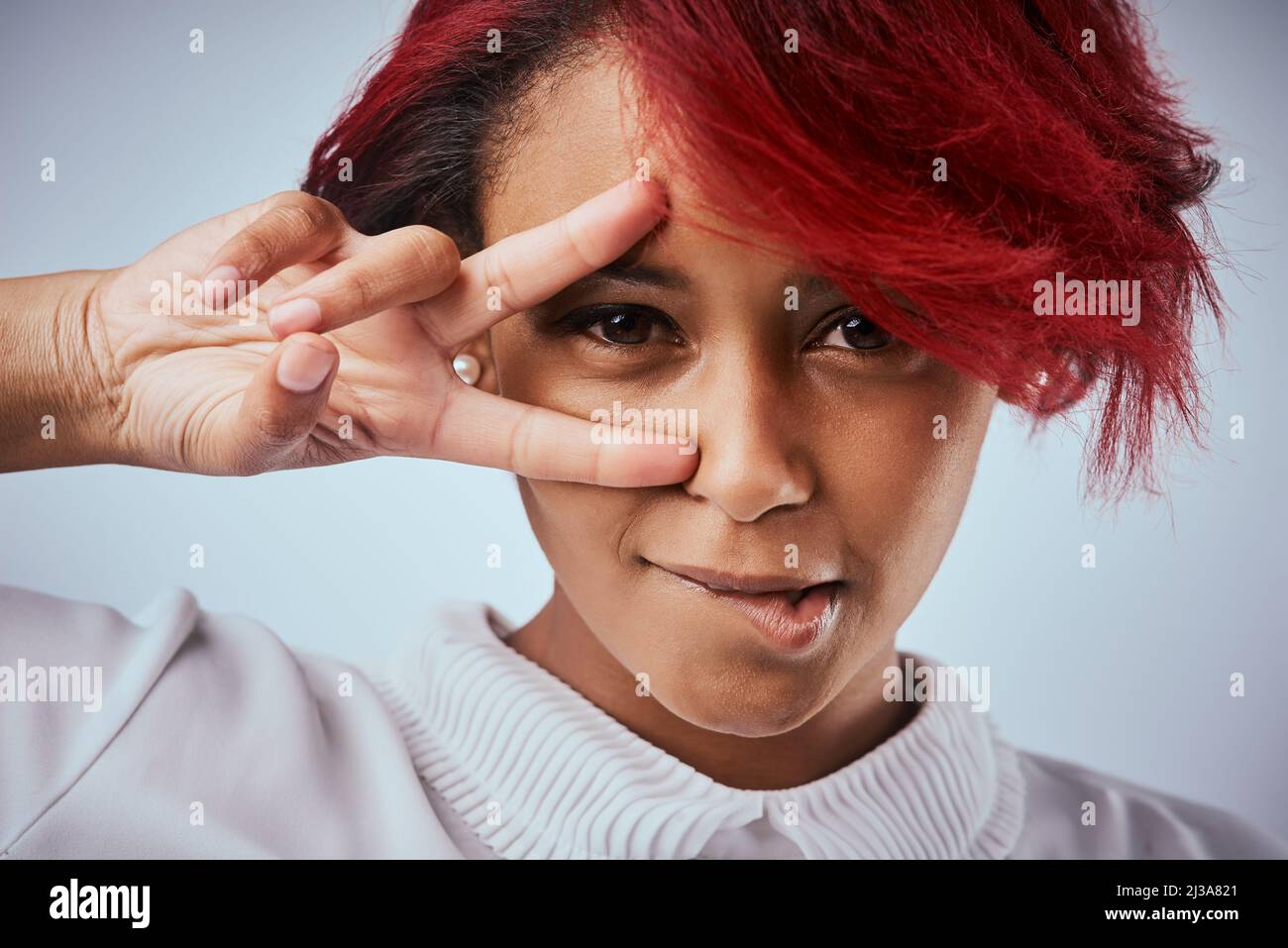 Be unafraid to be yourself. Studio shot of a beautiful young woman ...