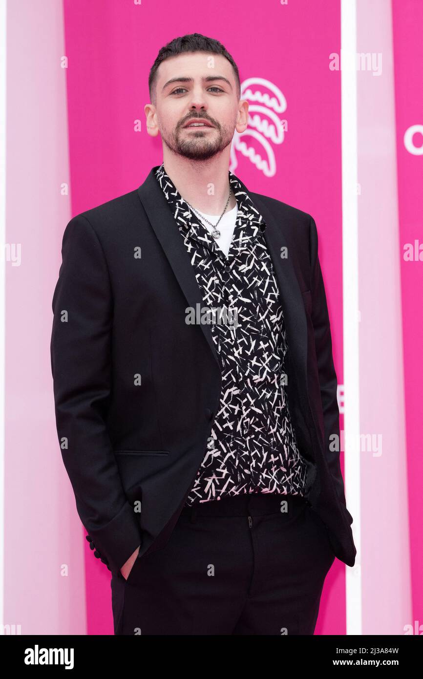Cannes, France, April 06, 2022, Jordan Rondelli attends the pink carpet ...