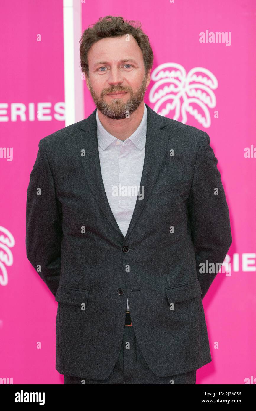 Cannes, France, April 06, 2022, Gregory Caulier attends the pink carpet ...