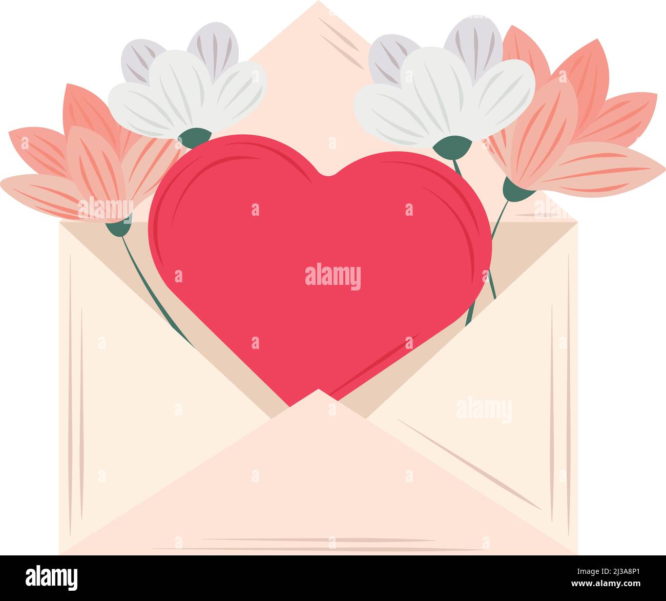 envelope with heart Stock Vector Image & Art - Alamy