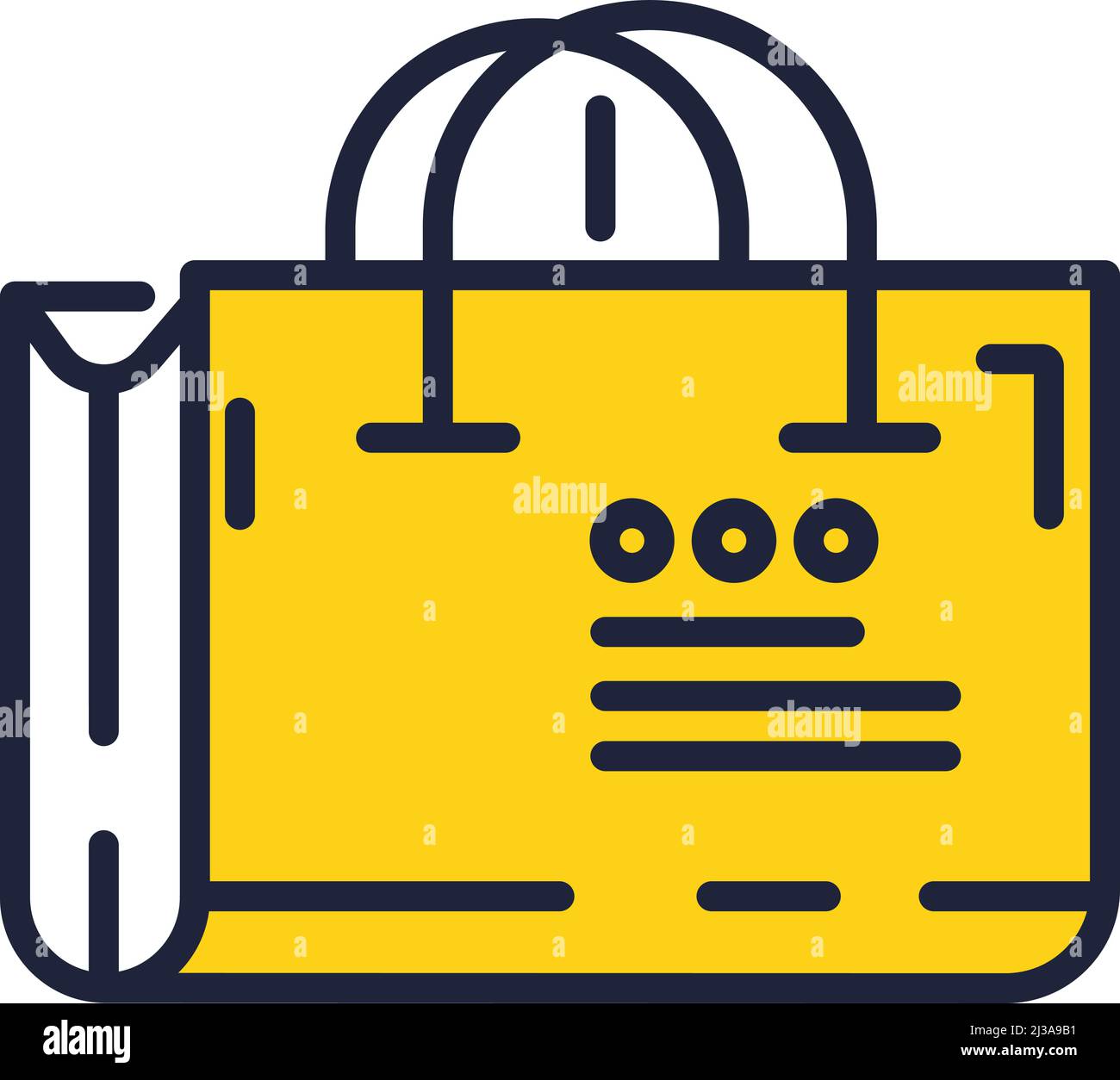 Package branding design vector icon. Creative flat graphic pack symbol ...