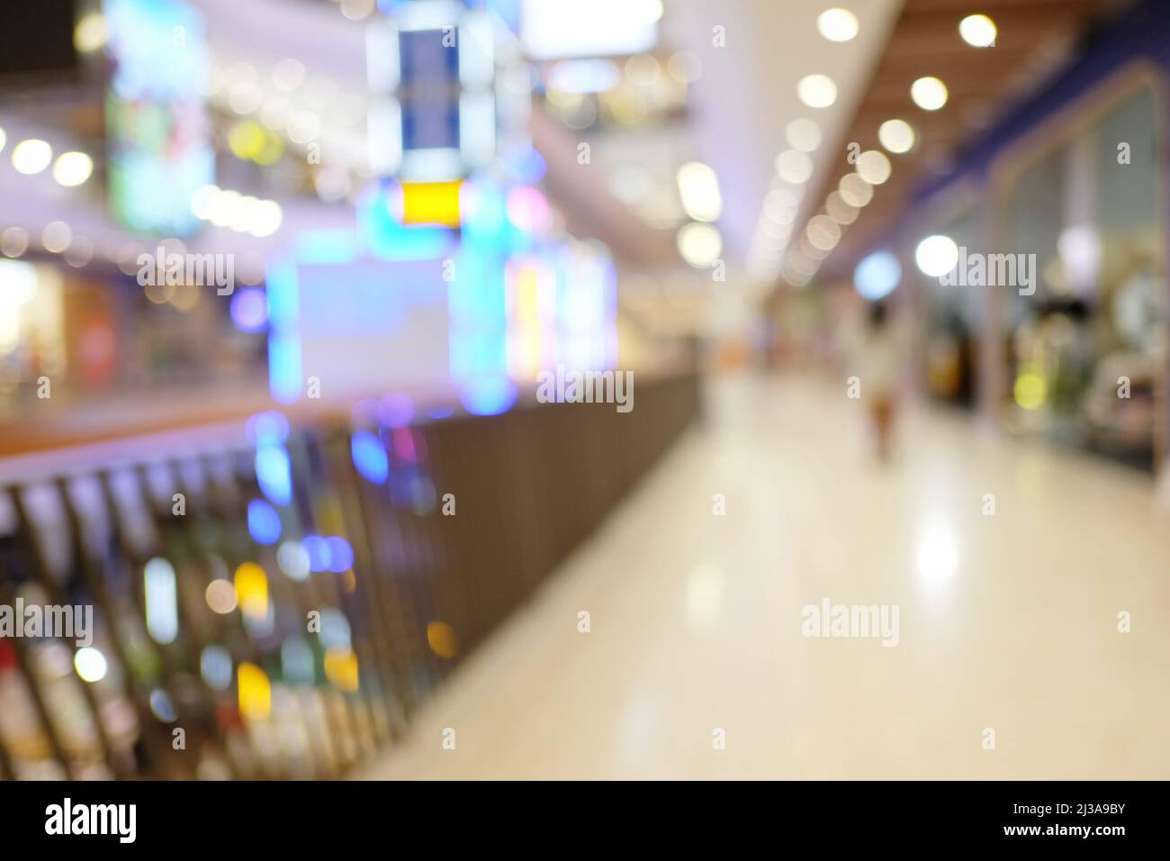 Abstract blur interior background or defocused shopping mall of ...