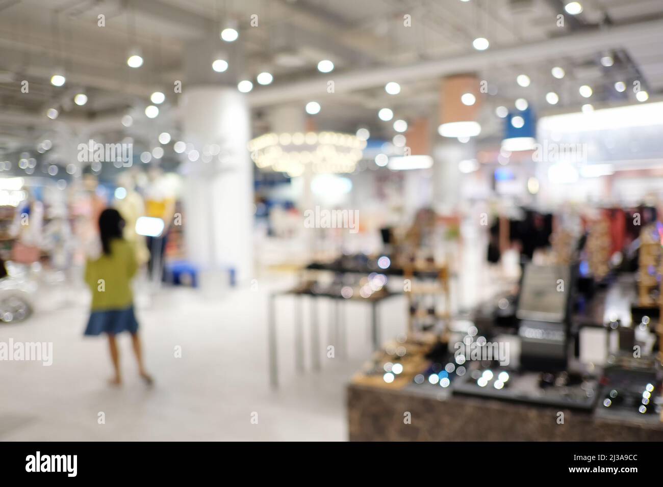Abstract blur interior background or defocused shopping mall of ...