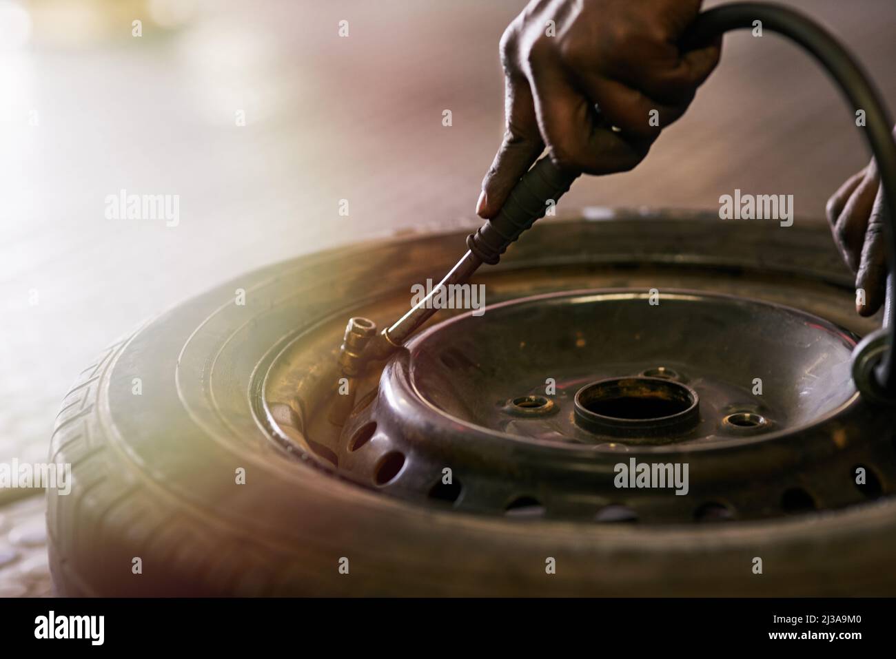 Air up tires hi-res stock photography and images - Alamy