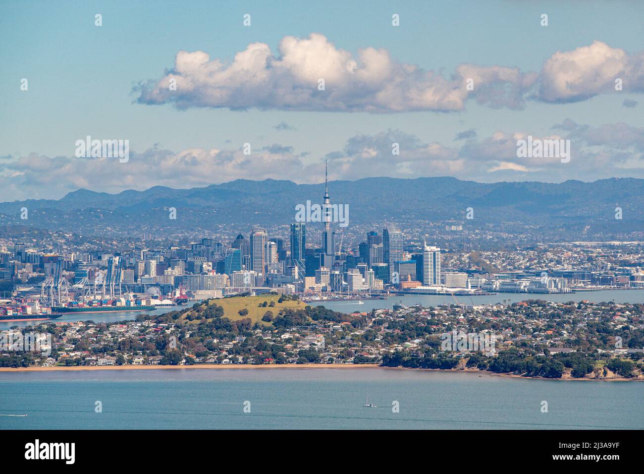 Aerial view of Auckland, New Zealand Stock Photo - Alamy